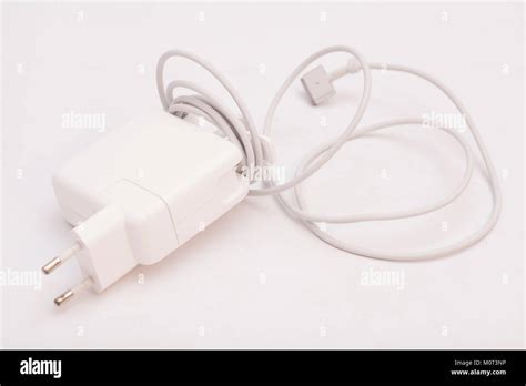 Electrical Adapter To USB Port On A White Background Stock Photo Alamy