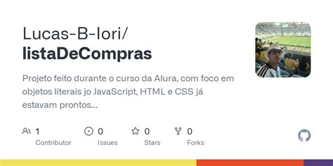 GitHub Lucas B Iori ListaDeCompras Projeto Feito Durante O Curso Da