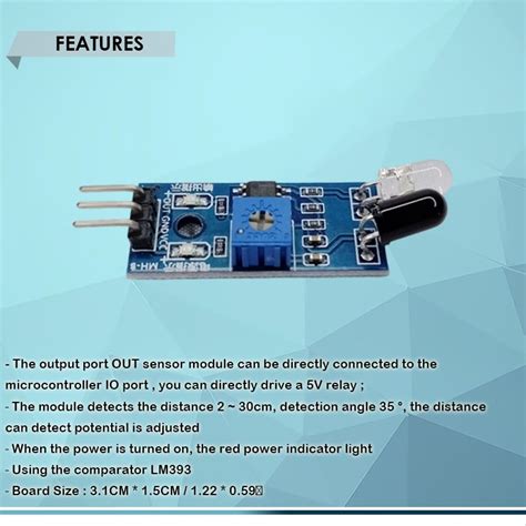Ir Infrared Obstacle Avoidance Sensor Module 3 Wire Reflective