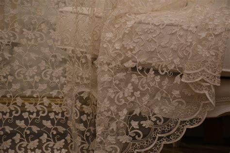Tenda Pizzo Meraviglioso Ricamo Collezione Tende Preziose Etsy