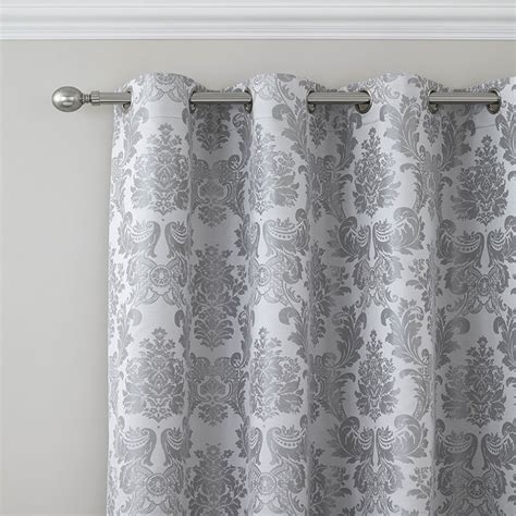 Silver Catherine Lansfield Damask Jacquard Duvet Cover Bedding Set Terrys