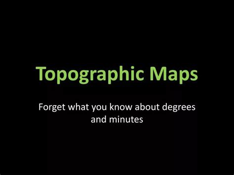 PPT Topographic Maps PowerPoint Presentation Free Download ID