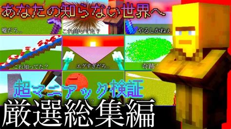 【一気見】未だかつて知る者はいないマインクラフトのマニア検証総集編 ～誰一人と手を付けなかった裏実験まとめ～ 【マイクラ】【小ネタ】【ウラ技