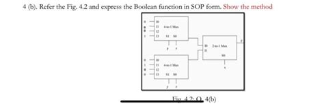 Solved 4 B Refer The Fig 42 And Express The Boolean