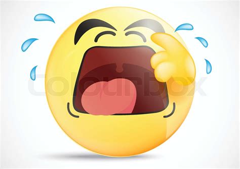 Emoticon Crying Out Loud Stock Vector Colourbox