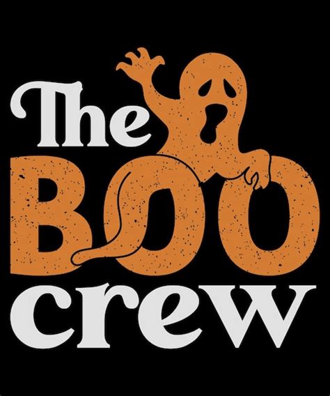 El diseño de la camiseta de boo crew halloween Vector Premium