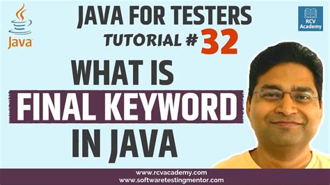 Java For Testers 32 Final Keyword In Java Software Testing Mentor