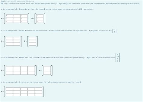 Solved A Give An Example Of A 33 Matrix A Of Rank 2 And A Chegg Com