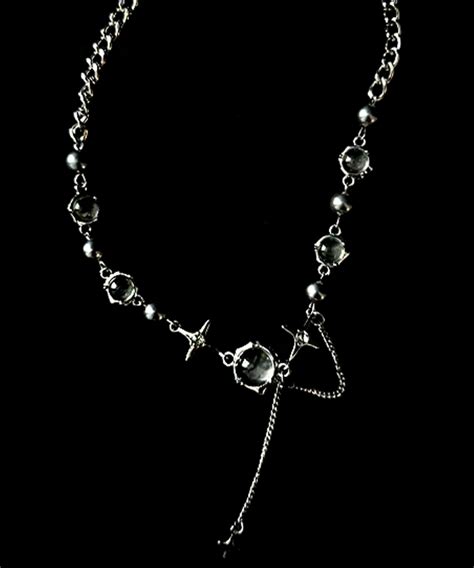 Pure Chain Drop Spark 퓨어 원석 스파크 체인드롭 진주 체인 목걸이 믹스 별 스파클 Y2k 키치 하이틴 엔틱 스트릿 힙 힙한 목걸이 에이블리