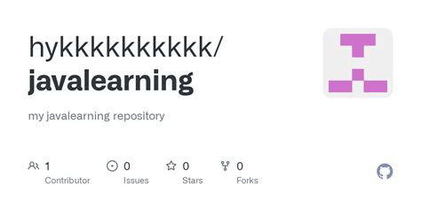 GitHub Hykkkkkkkkkk Javalearning My Javalearning Repository