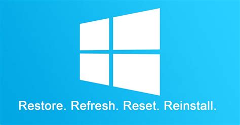 Should Refresh Reset Restore Or Reinstall Windows