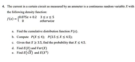 Solved The Current In Certain Circuit As Measured By An Ammeter Is