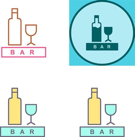 Unique Bar Sign Icon Design 44889292 Vector Art At Vecteezy