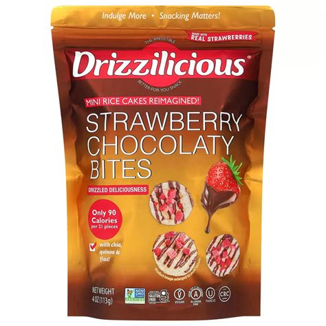 Drizzilicious Mini Rice Cakes Strawberry Chocolaty Bites Shop Rice