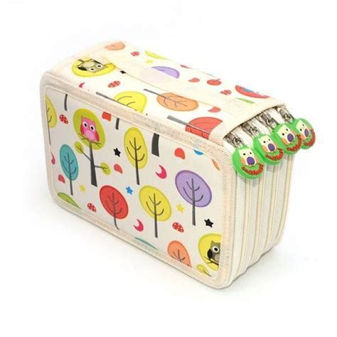 Etui à stylo Trousse à crayons esthétique Kawaii hibou fournitures scolaires trousse d art