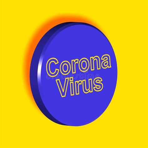 Coronavirus Word Lettering Or Text As A 3D Illustration 3D