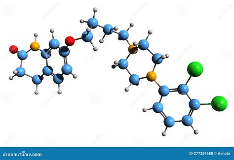 3d Image Of Aripiprazole Skeletal Formula 277254688