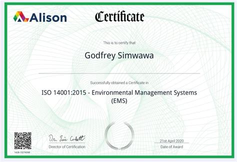 Godfrey Simwawa Certiosh On Linkedin Iso 14001 Ems 15 Comments