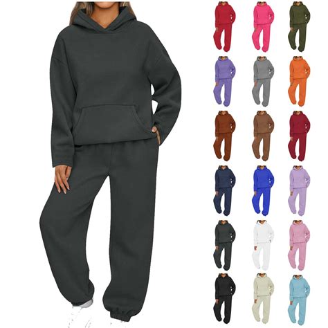 Ddapj Pyju Womens Hoodie Sweatsuits 2 Piece Set Oversized Hooded