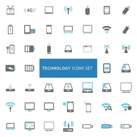 Free Vector Technology Icon Set