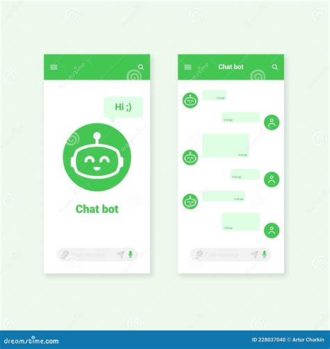 Chat Mobile Application Dialog Box Template Concept UI UX Elements