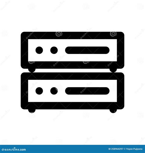 Hosting Icon With Server Storage Stock Vector Illustration Of