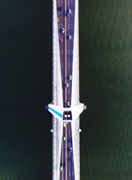 Premium Photo Drone Picture Above Bridge