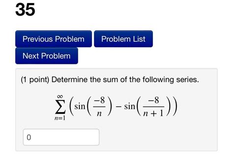 Solved 35 Previous Problem Problem List Next Problem 1