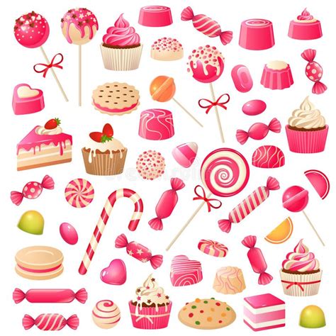 Etiquetas Engomadas De Los Caramelos De La Comida De Los Dulces