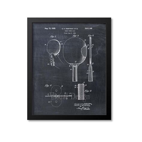 Ping Pong Paddle Patent Print Ping Pong Patent Art Print Ping Pong