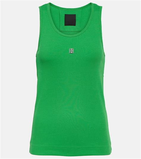 Givenchy 4g Ribbed Knit Cotton Tank Top Givenchy