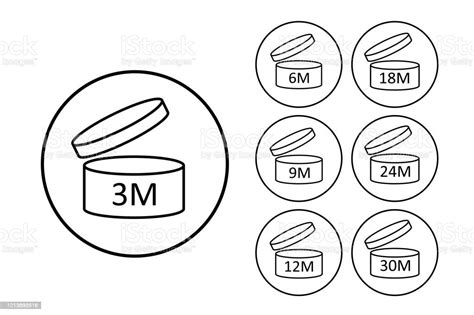 Pao 화장품 심볼 개봉 후의 기간 기호 몇 달 전에 최고의 벡터 그림입니다 12에 대한 스톡 벡터 아트 및 기타 이미지 12 1위 24 Istock