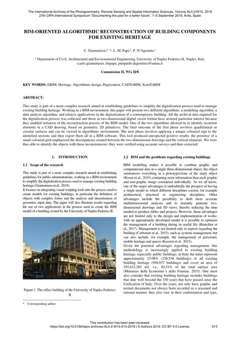 Pdf Bim Oriented Algorithmic Reconstruction Of Building Components