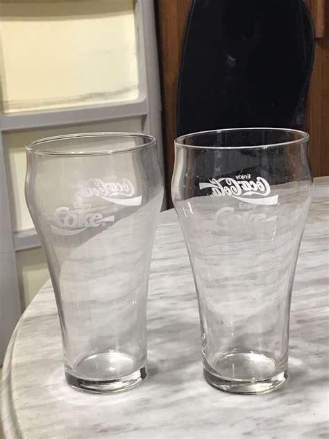 Vintage Coca Cola Glasses Pair Hobbies And Toys Collectibles