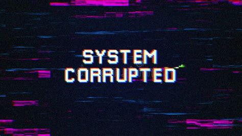 System Error Alert Message Over Computer Binary Hacking Glitch