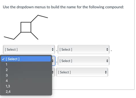 Solved Use The Dropdown Menus To Build The Name For The Chegg