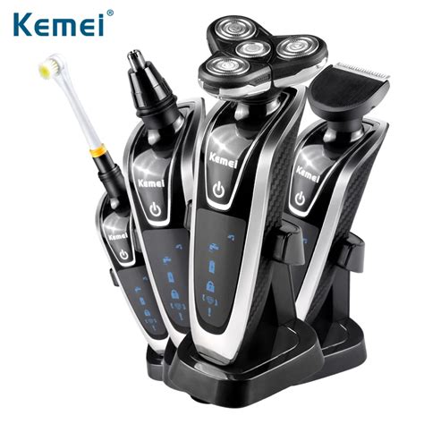 Kemei KM 5181 4in1 Multifunction Rechargeable Electric Shaver 4D Floating Cutting System Shaver