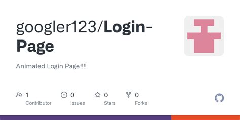 GitHub Googler123 Login Page Animated Login Page