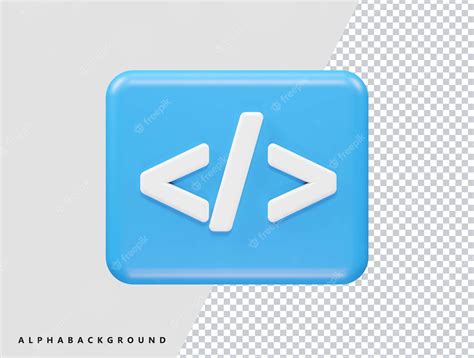 premium psd programing icon 3d render