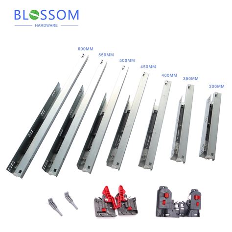 Full Extension Hidden Rails Soft Closing Cabinet Drawer Slides China