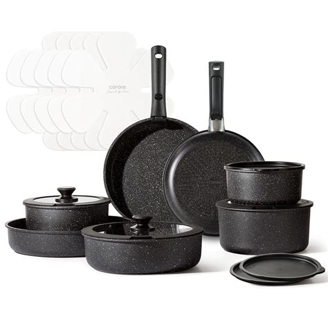 CAROTE Pcs Pots And Pan Set Non Stick Nonstick Induction Cookware Detachable Handle Cookware