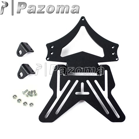 Black Motorcycle License Number Plate Holder Hanger Tail Tidy Bracket
