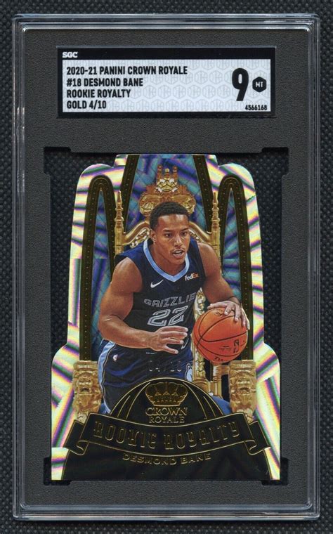 Panini Crown Royale Rookie Royalty Gold Desmond Bane Rc For Sale Online Ebay