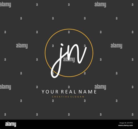 J N Jn Initial Letter Handwriting And Signature Logo A Concept