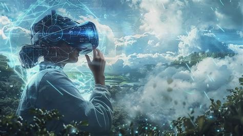 Immersive Virtual Reality Escape Experience Premium Ai Generated Image