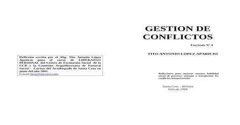 4gestión De Conflictos · Pdf File8 Manejo De Conflictos Es Manejo De
