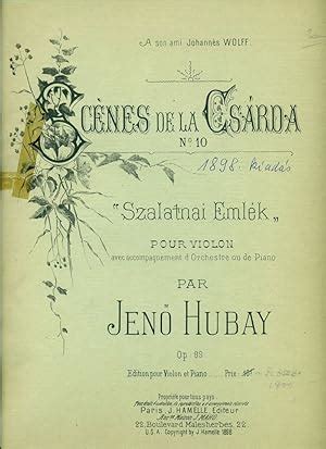 Sc Nes De La Cs Rda No Von Hubay Jeno Noten Adam Bosze Music Antiquarian