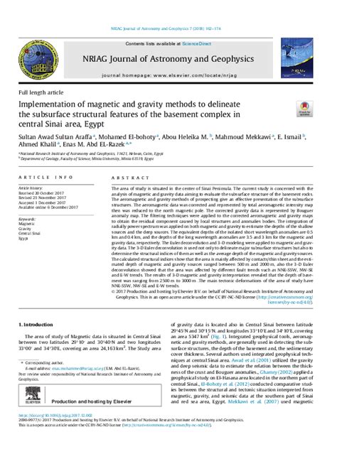 Pdf Implementation Of Magnetic And Gravity Methods To Delineate The Subsurface Structural