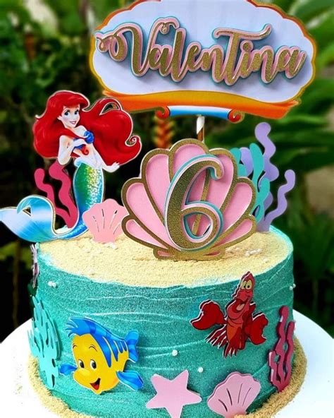 Bolo Da Ariel 70 Modelos Que As Crianças Vão Amar Artesanato Passo A