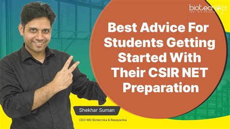Best Advice For Students Just Getting Started With Their CSIR NET Preparation YouTube